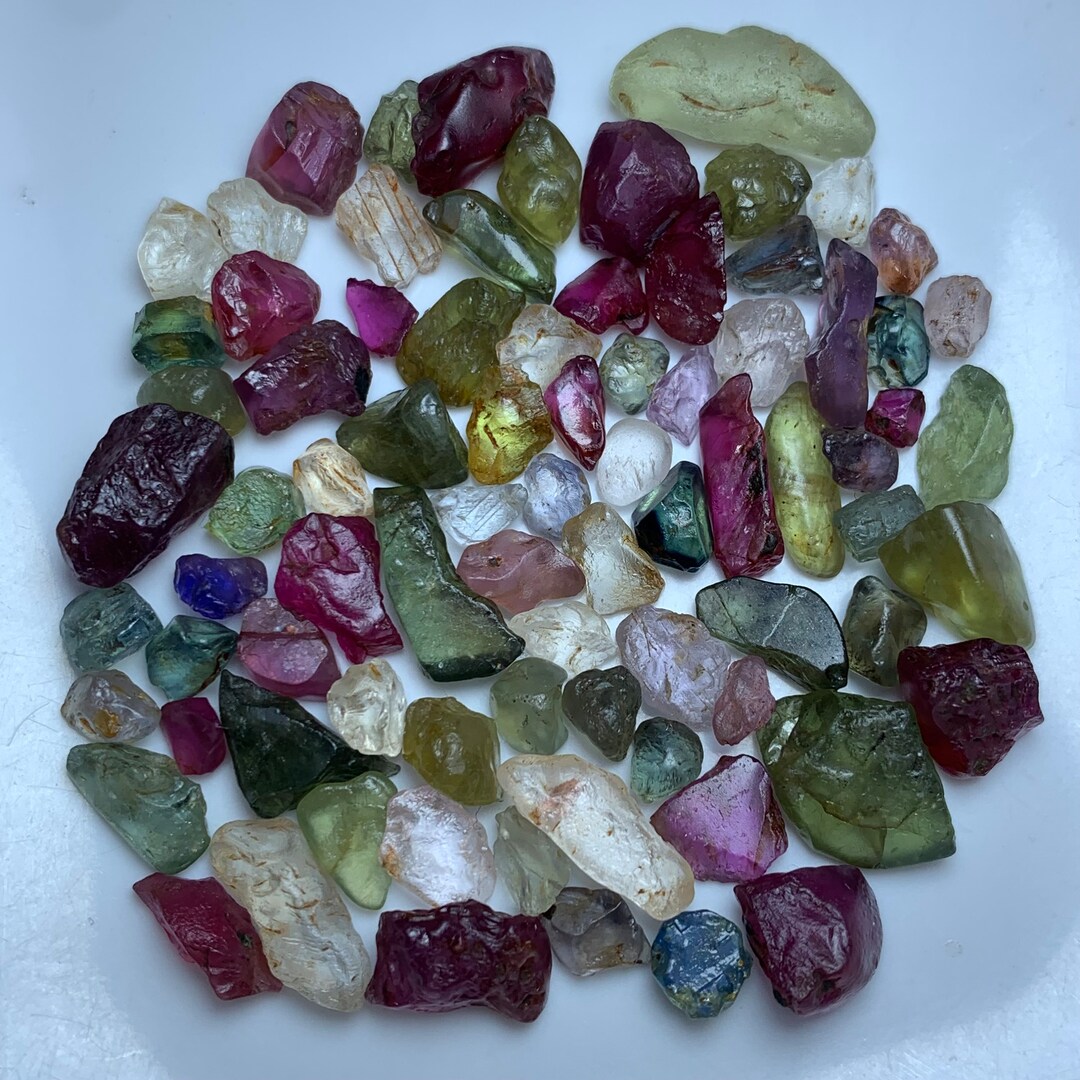 106.15 Ct's Facet Rough Multi Color Sapphire Lot | Facet Grade Mix ...