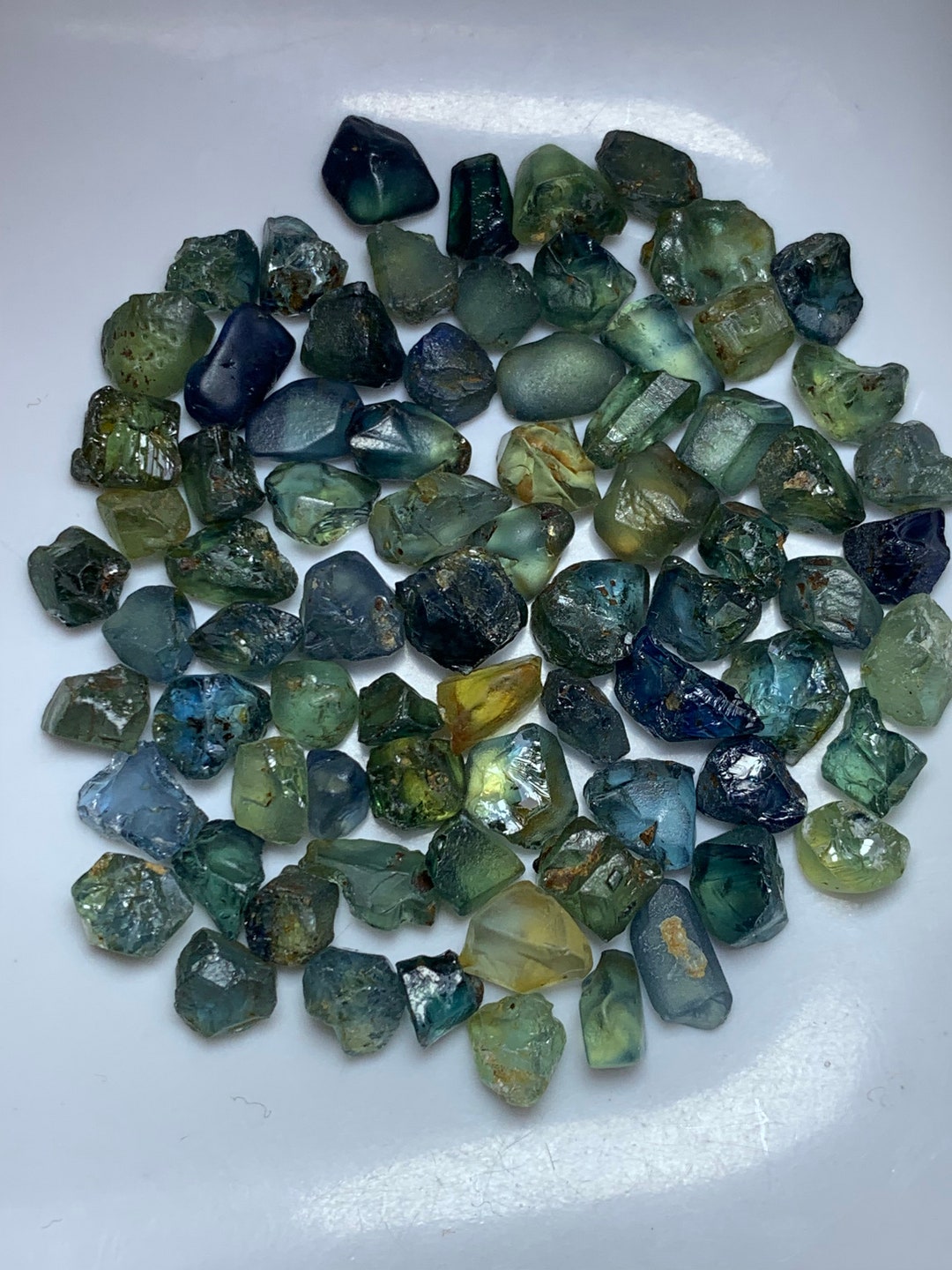 80.85 Ct's Multi Color Facet Rough Parti Sapphire | Facet Grade Raw ...