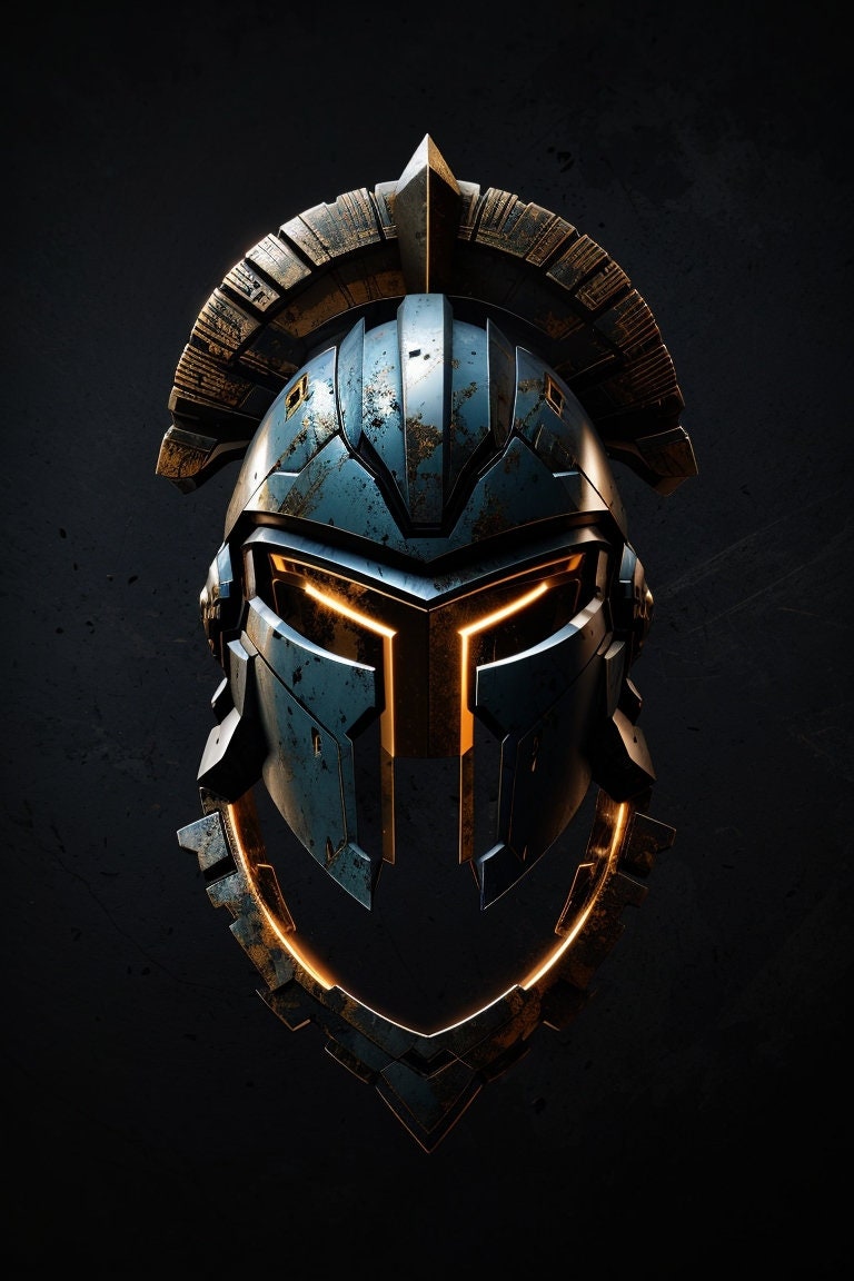 Digital Art - Spartan Helmet (bundle of 5 Art Images) - Etsy