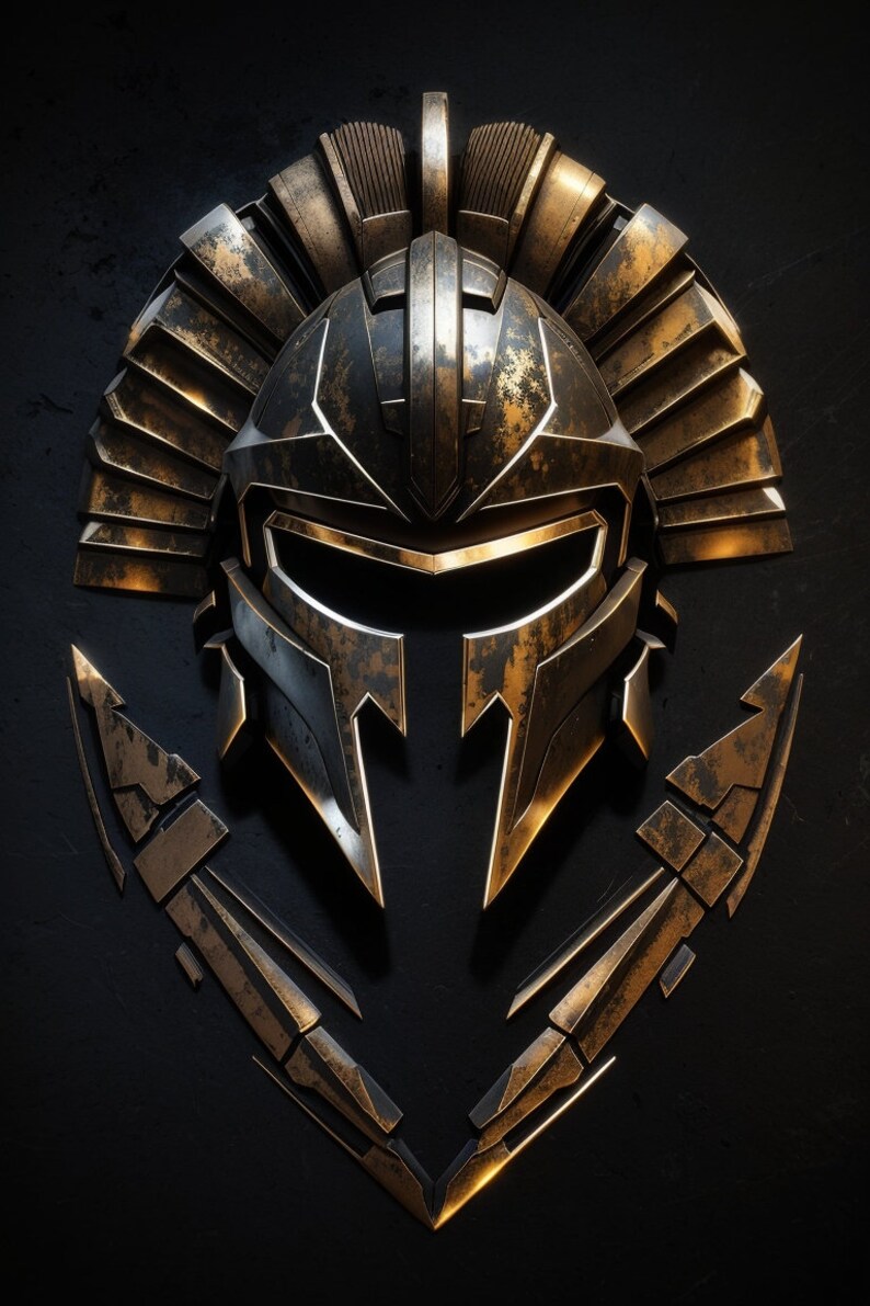 Digital Art - Spartan Helmet (bundle of 5 Art Images) - Etsy