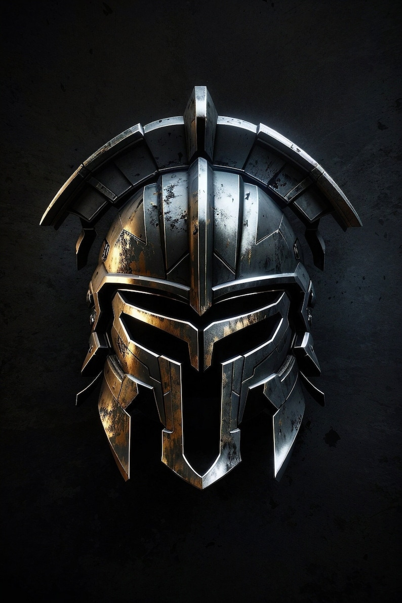 Digital Art - Spartan Helmet (bundle of 5 Art Images) - Etsy