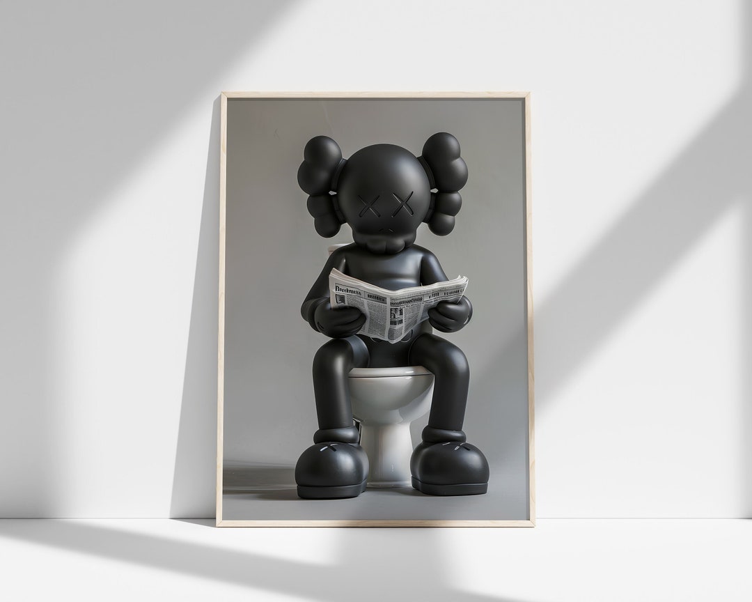 Kaws on the Toilet,hypebeast Single Poster,printable KAWS Graffiti ...