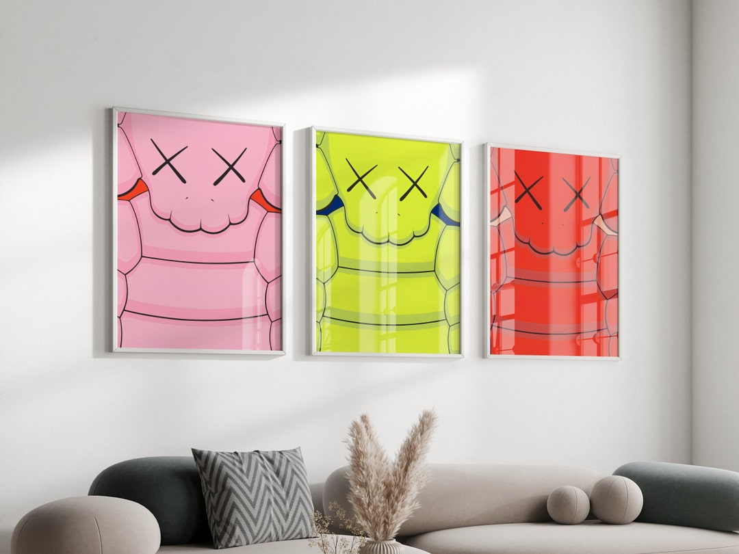 Rainbow Hypebeast Poster,set of 3,printable KAWS Poster,hypebeast Toys ...