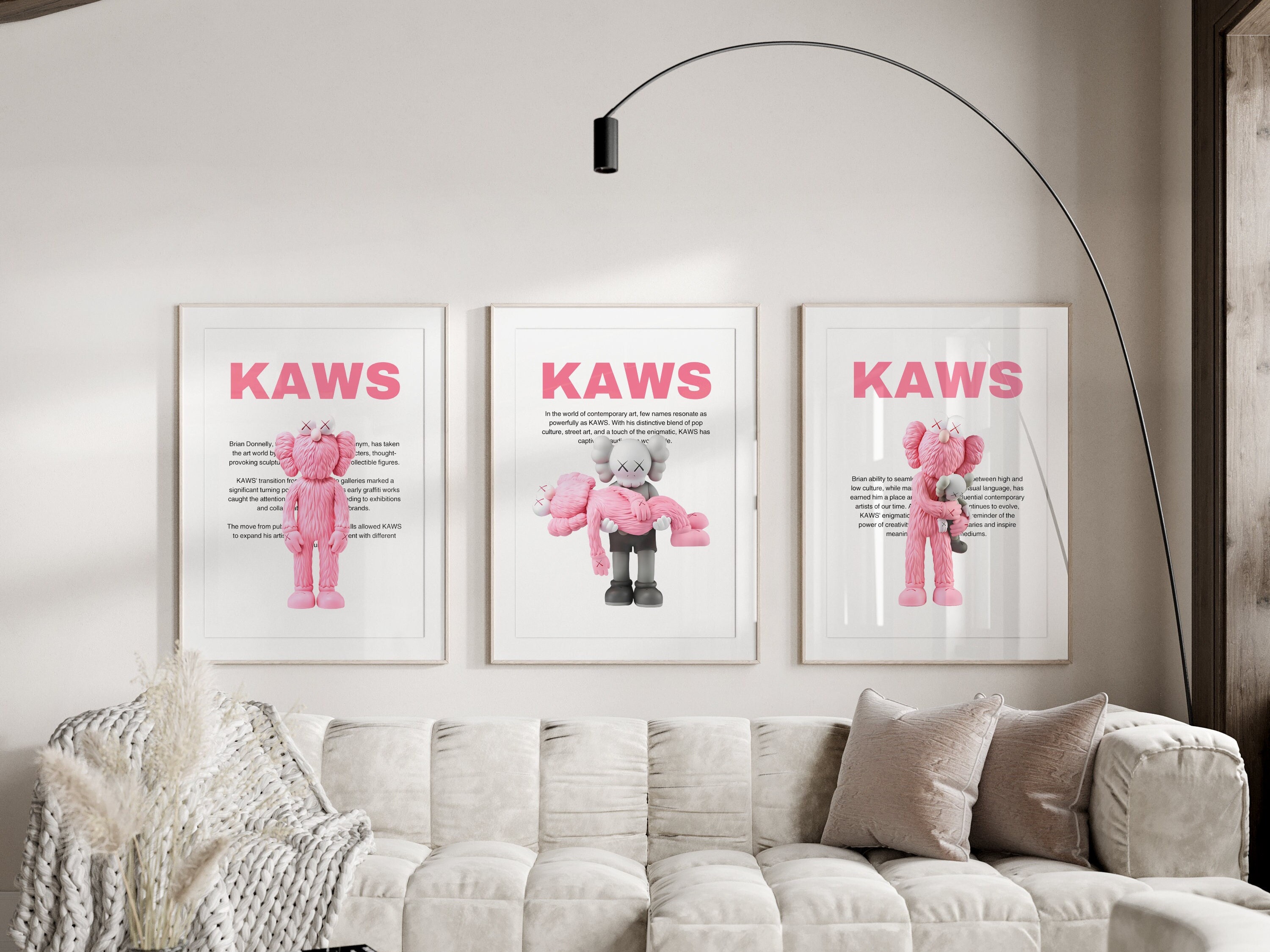 Pink Hypebeast Figure Poster, Set of 3,hypebeast Figure,printable ...