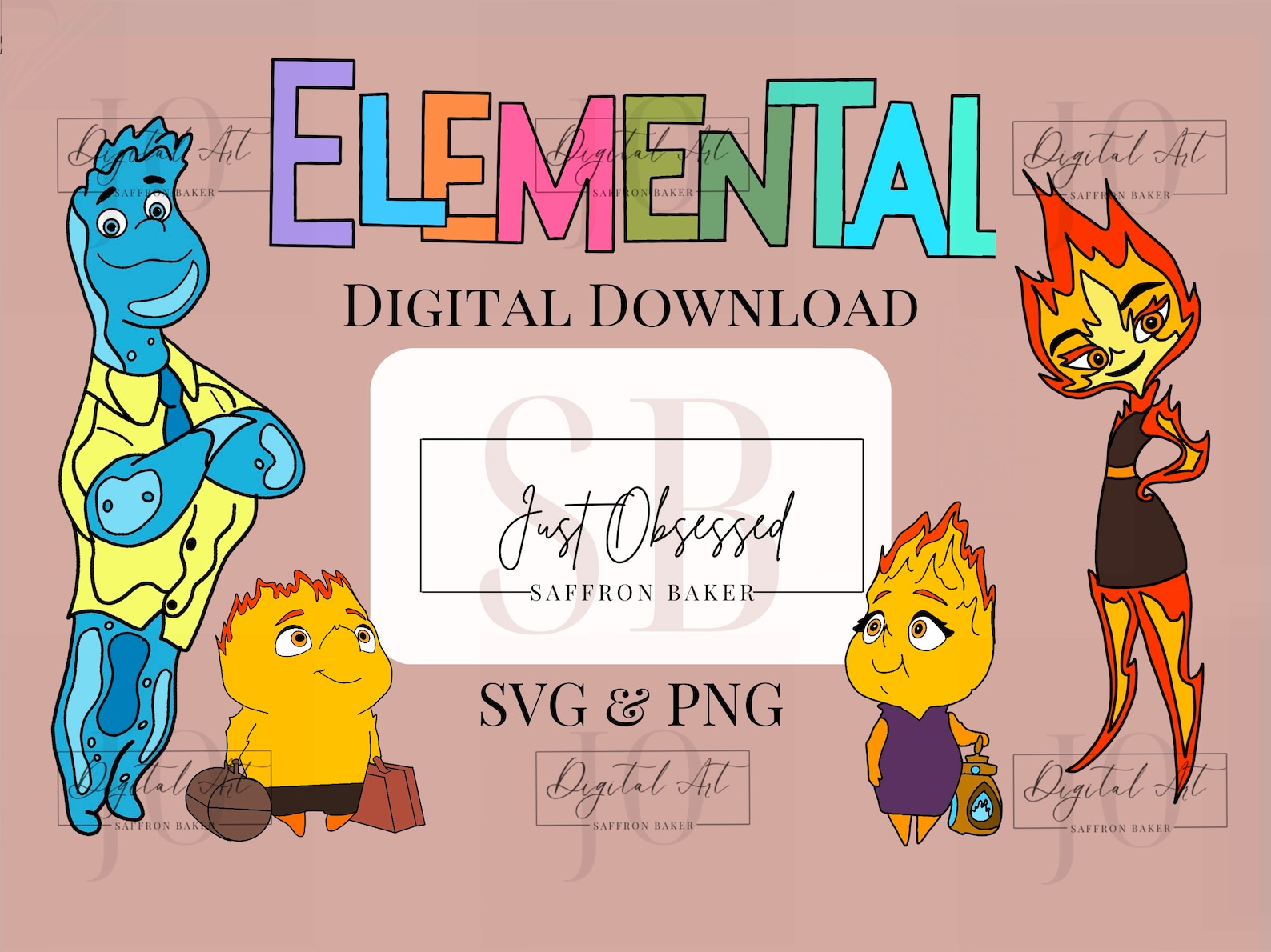 Elemental SVG & PNG Digital Download - Etsy