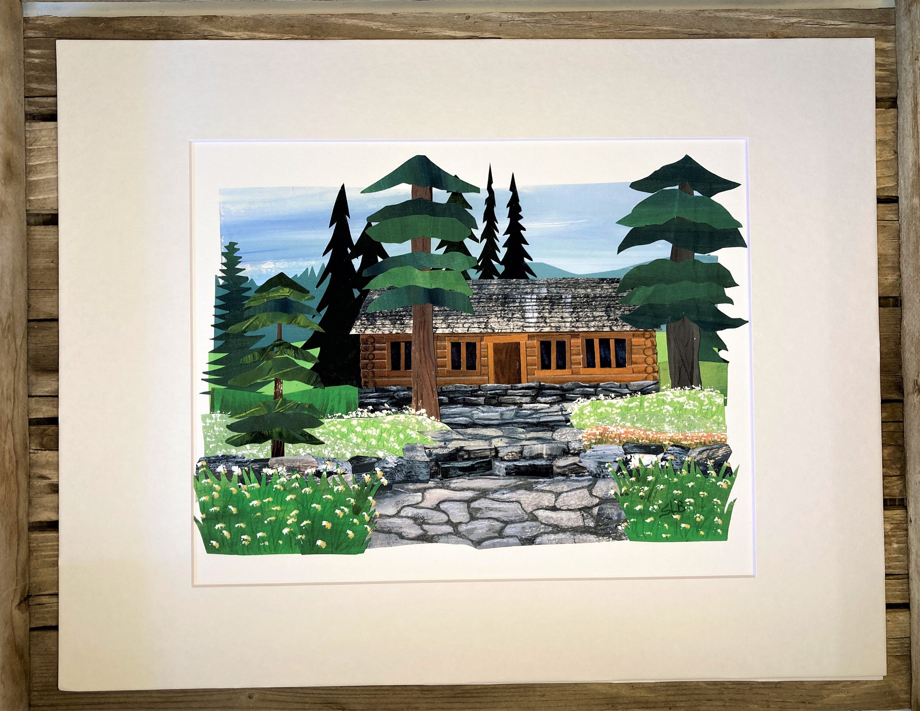 Art Print Cut-paper Collage Hand Painted Paper Art Local - Etsy