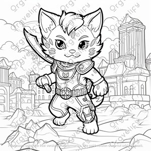 Battle Cat Coloring Book - Etsy