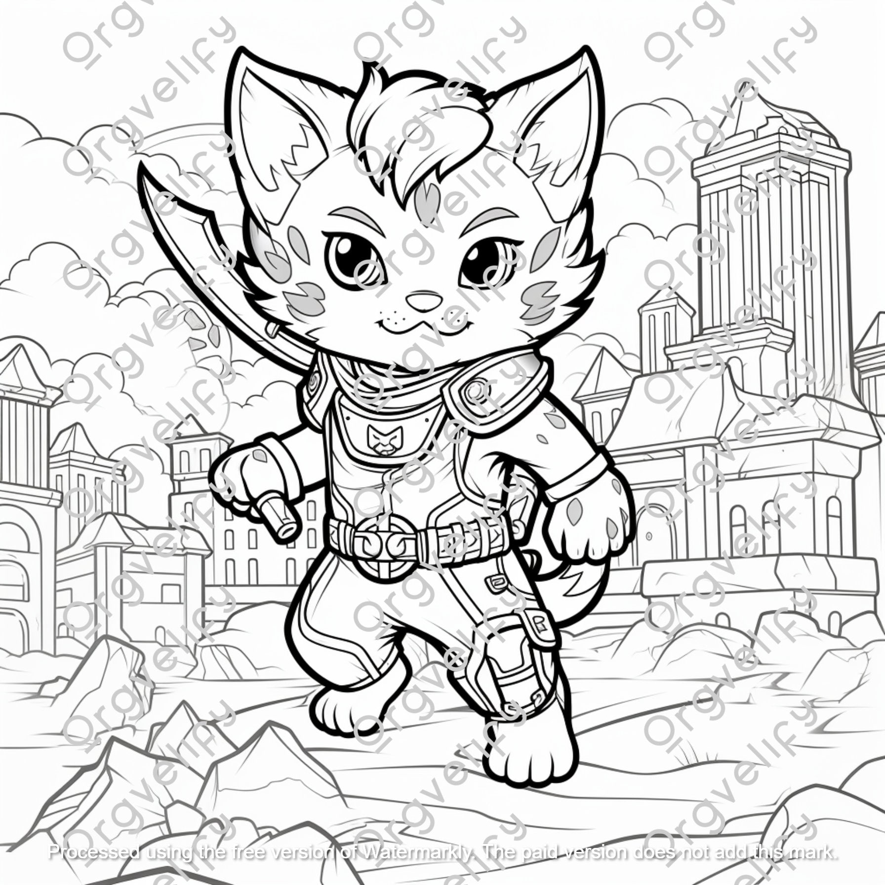 Battle Cat Coloring Book - Etsy