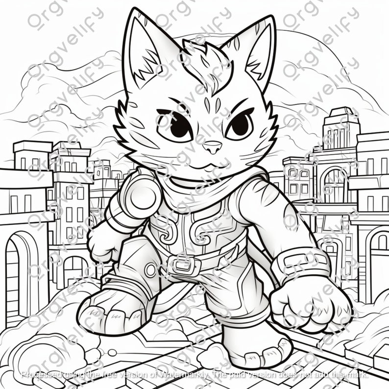 Battle Cat Coloring Book - Etsy