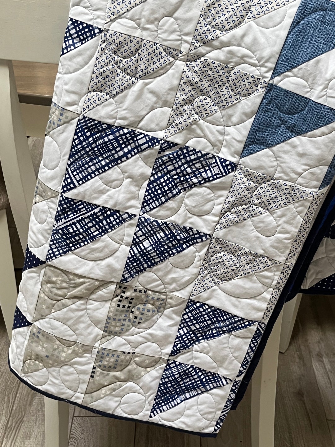 Handmade Blue Quilt Triangles in Various Blues - Etsy