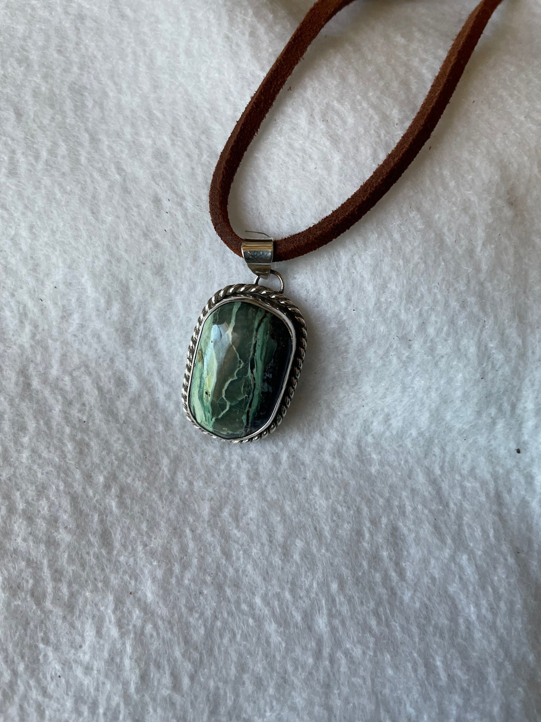Beautiful Mystic Sage Turquoise Set in Sterling Silver - Etsy