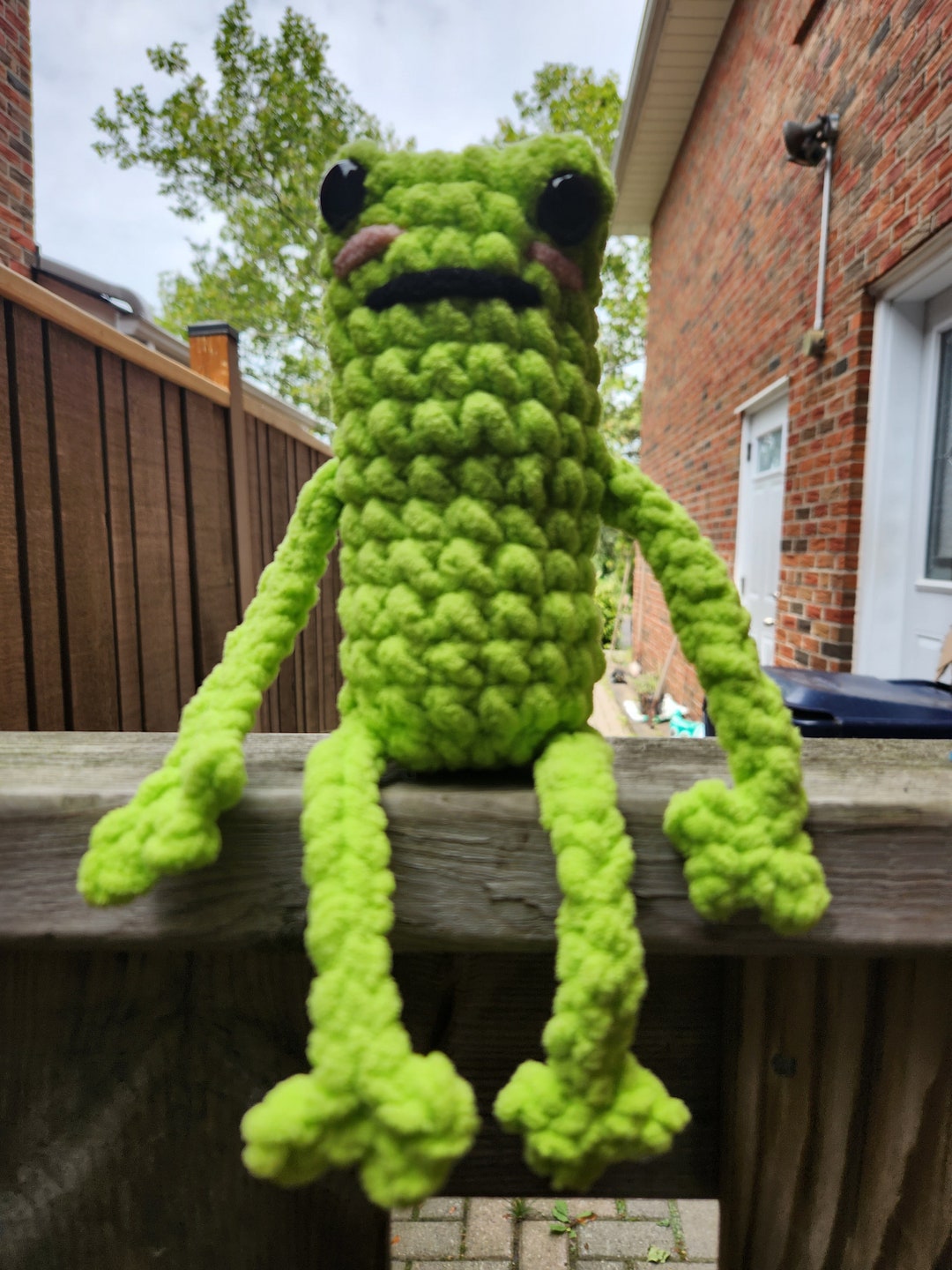 Grumpy Leggy Frog, Crochet Frog, Frog Stuffie, Frog Plushie, Crochet ...