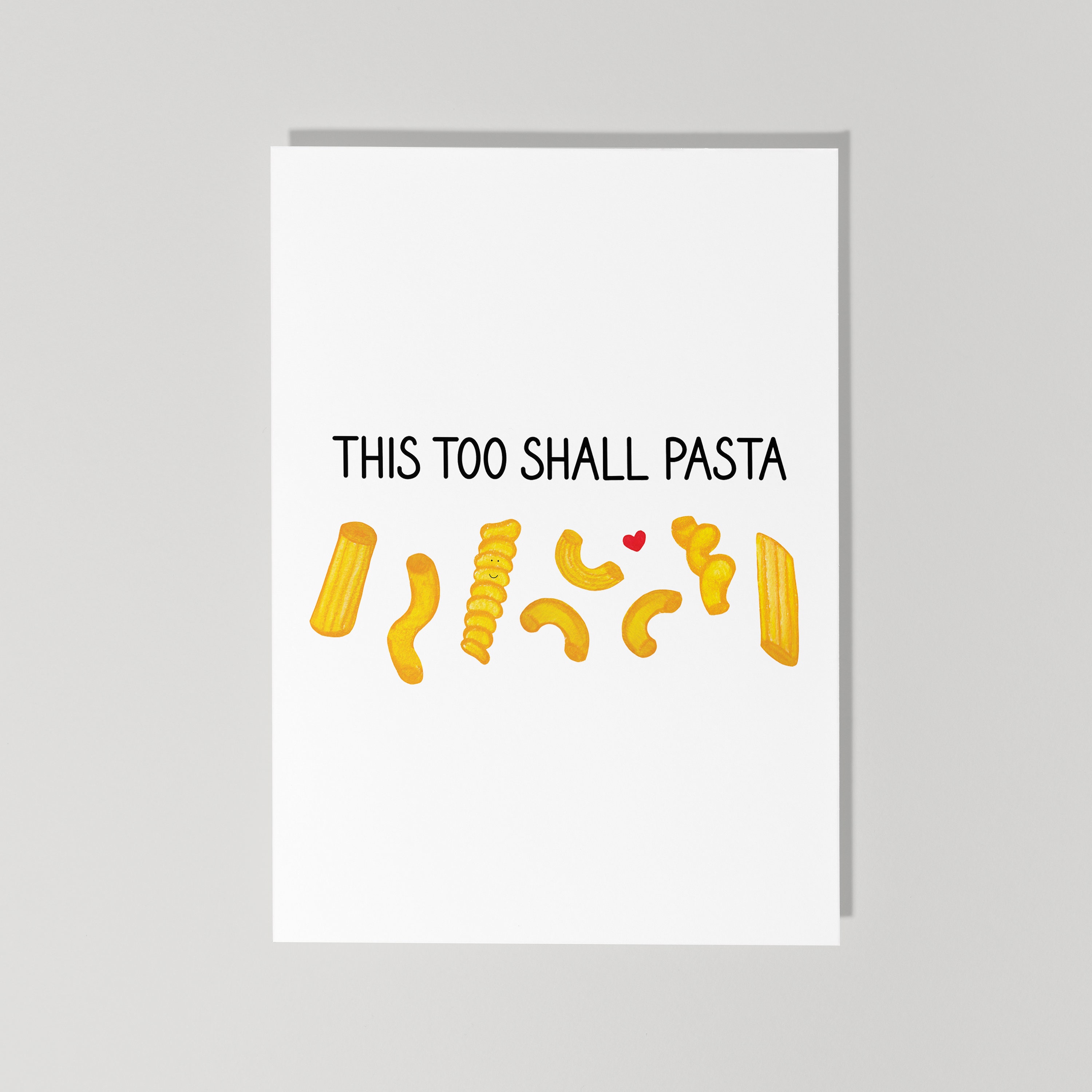 Printable Sympathy Card This Too Shall Pass, Pasta Card, Condolence ...