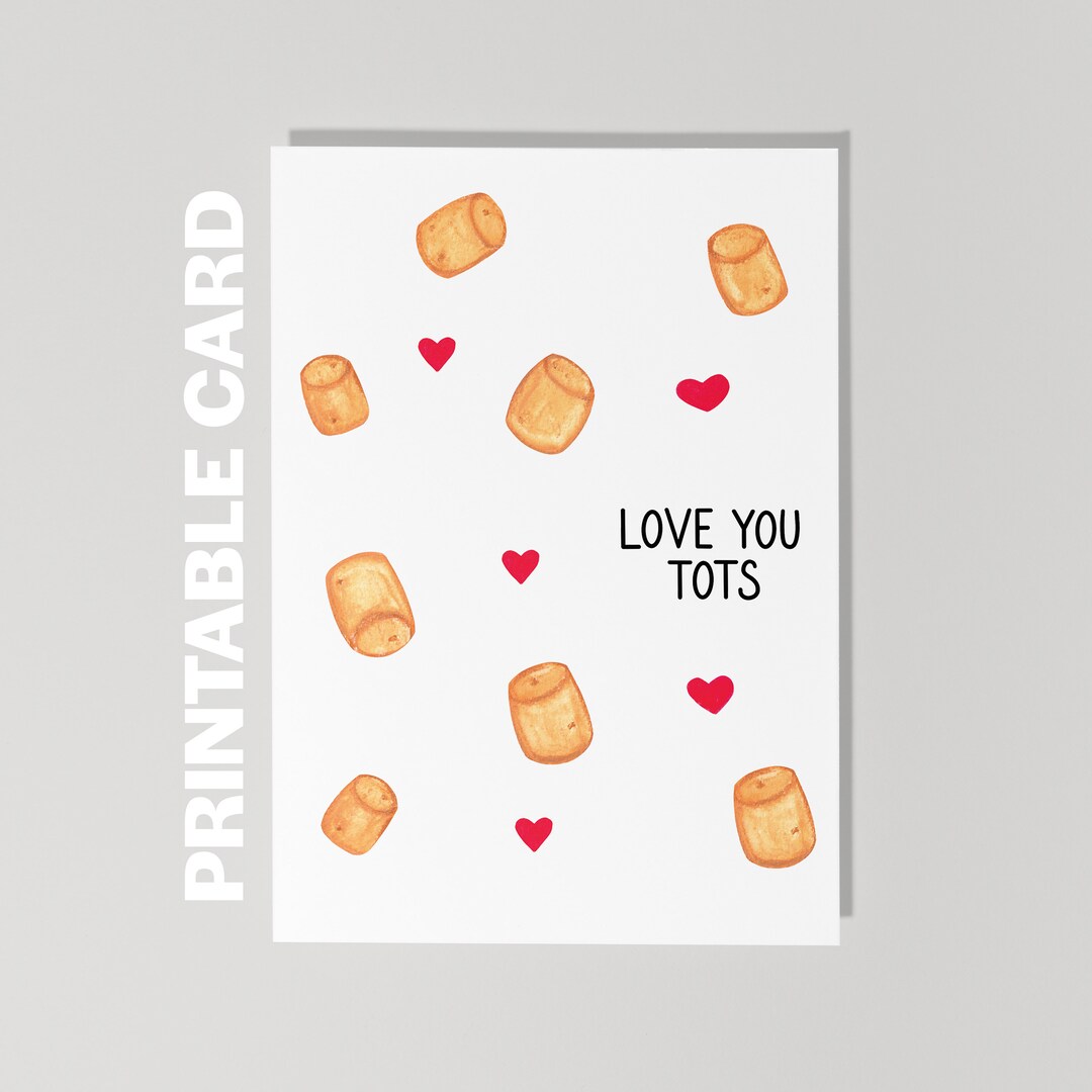 Printable Valentine's Day Card Love You Lots, Funny I Love You Card ...