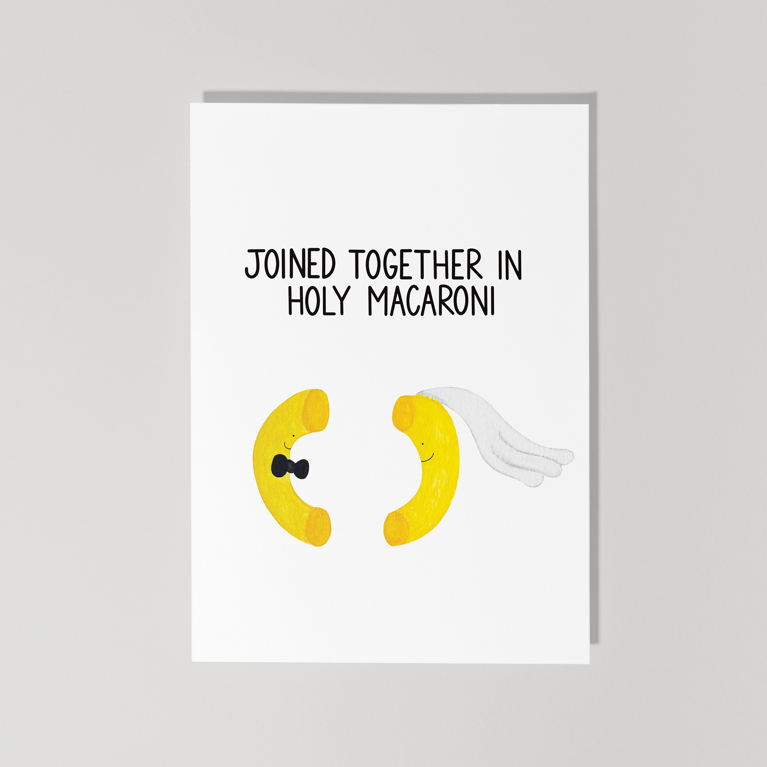 Printable Wedding Card, Pasta Wedding Card, Joined Together in Holy ...