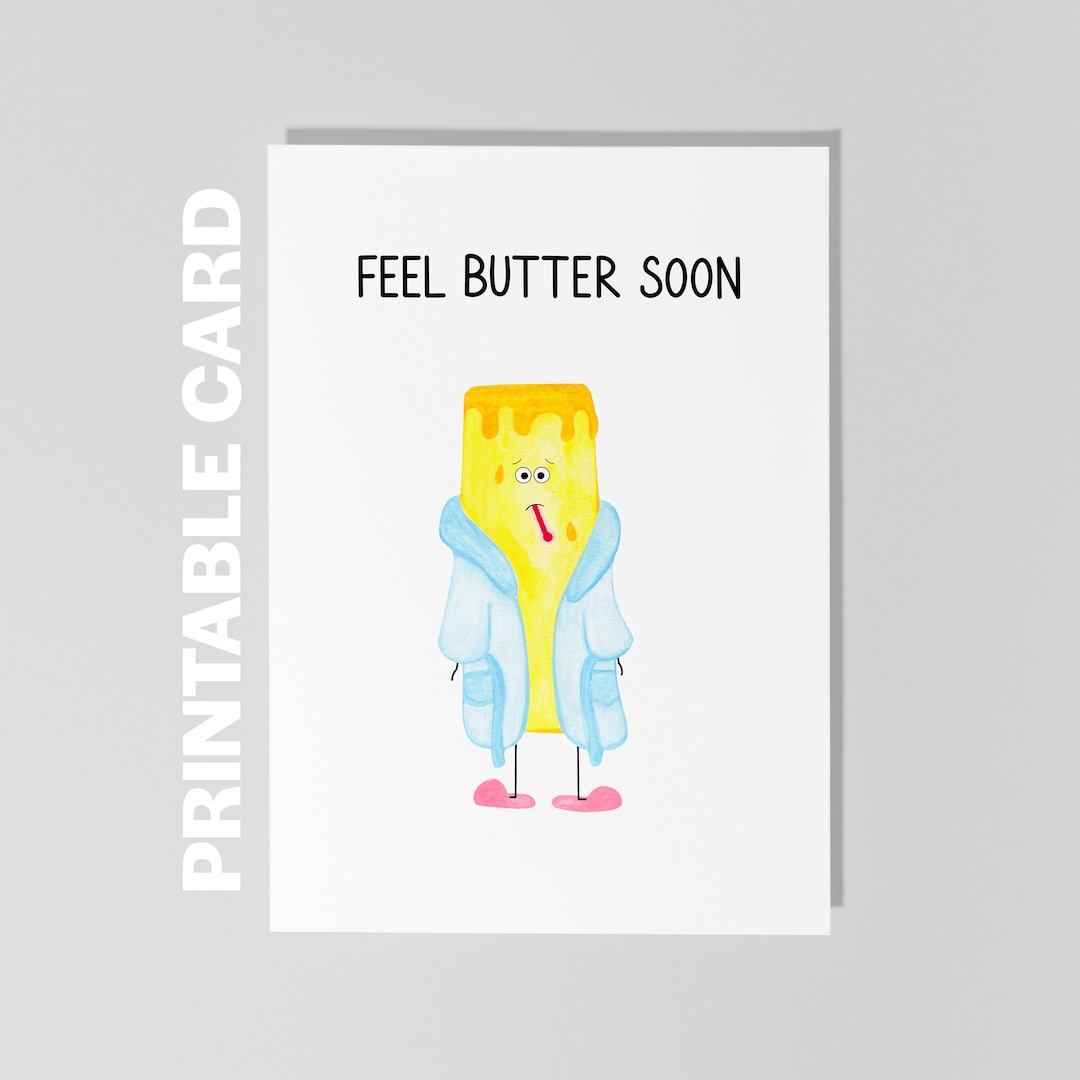 Printable Get Well Soon Card, Feel Better Soon, Funny Get Well Soon ...