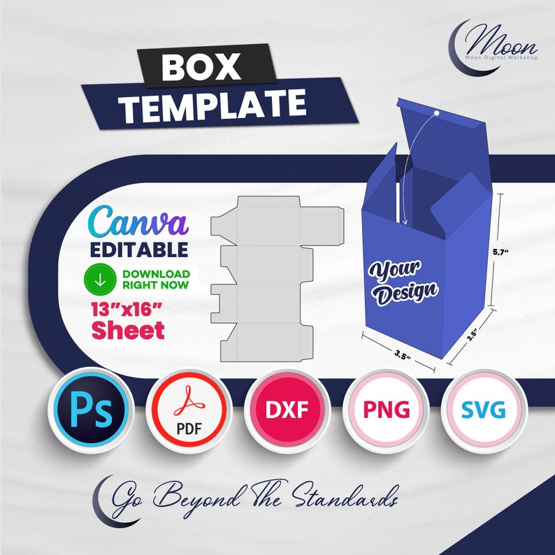 Rectangle Box Template Svg / Png / Psd / Dxf /pdf - Etsy Israel