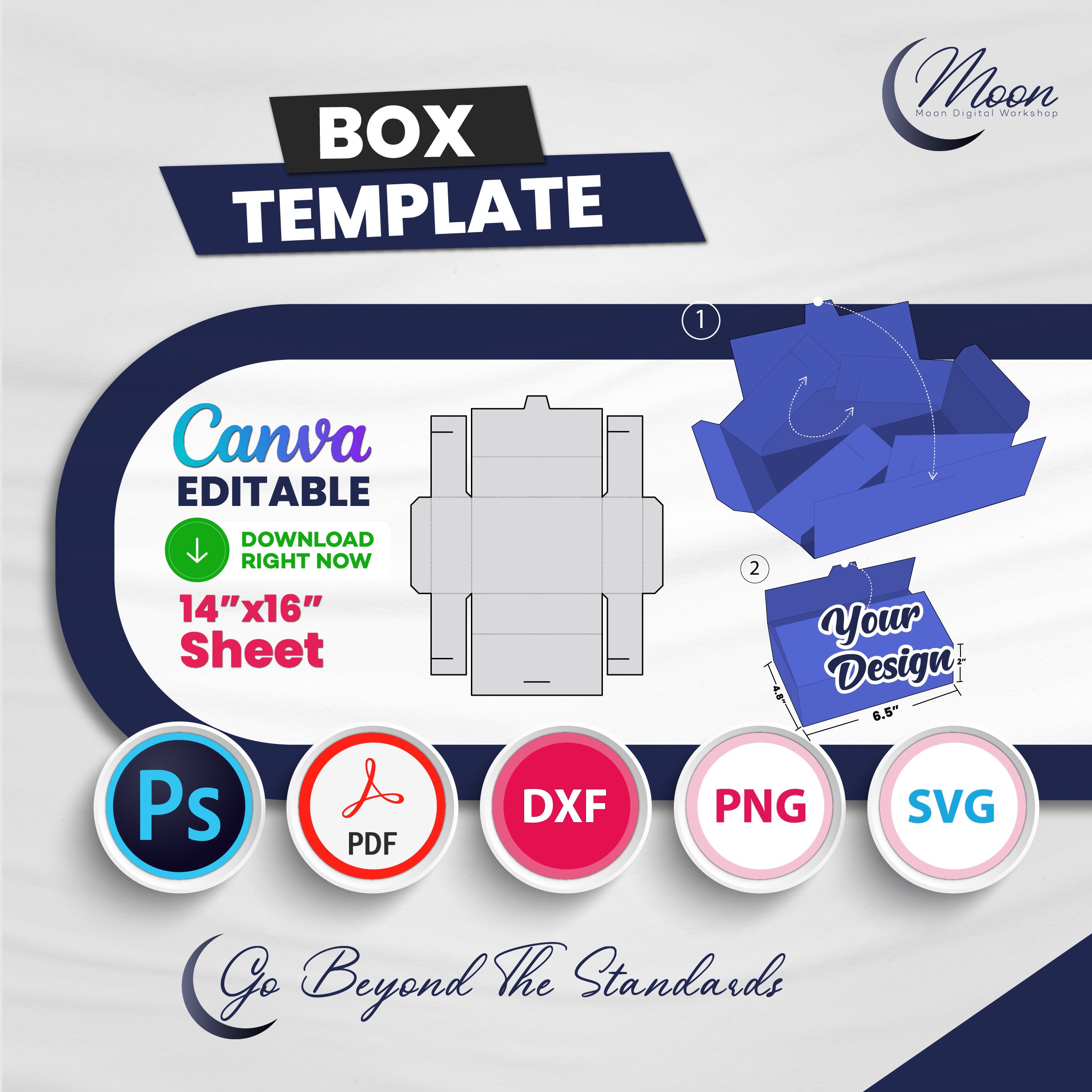 Giftbox Template Svg / Png / Psd / Dxf /pdf - Etsy