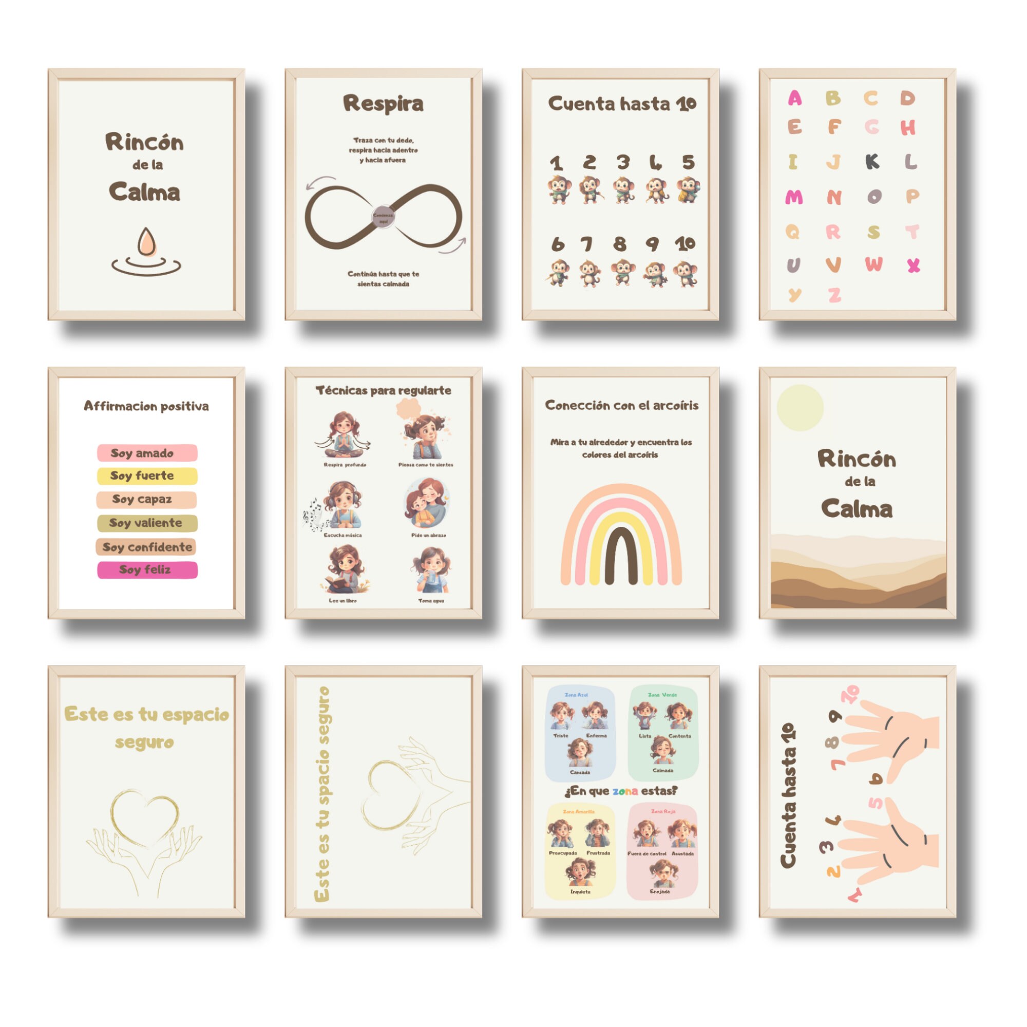 Calm Corner Posters in Spanish, Posters Del Rincón De La Calma. Instant ...