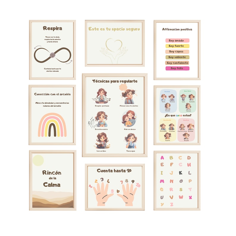 Calm Corner Posters in Spanish, Posters Del Rincón De La Calma. Instant ...