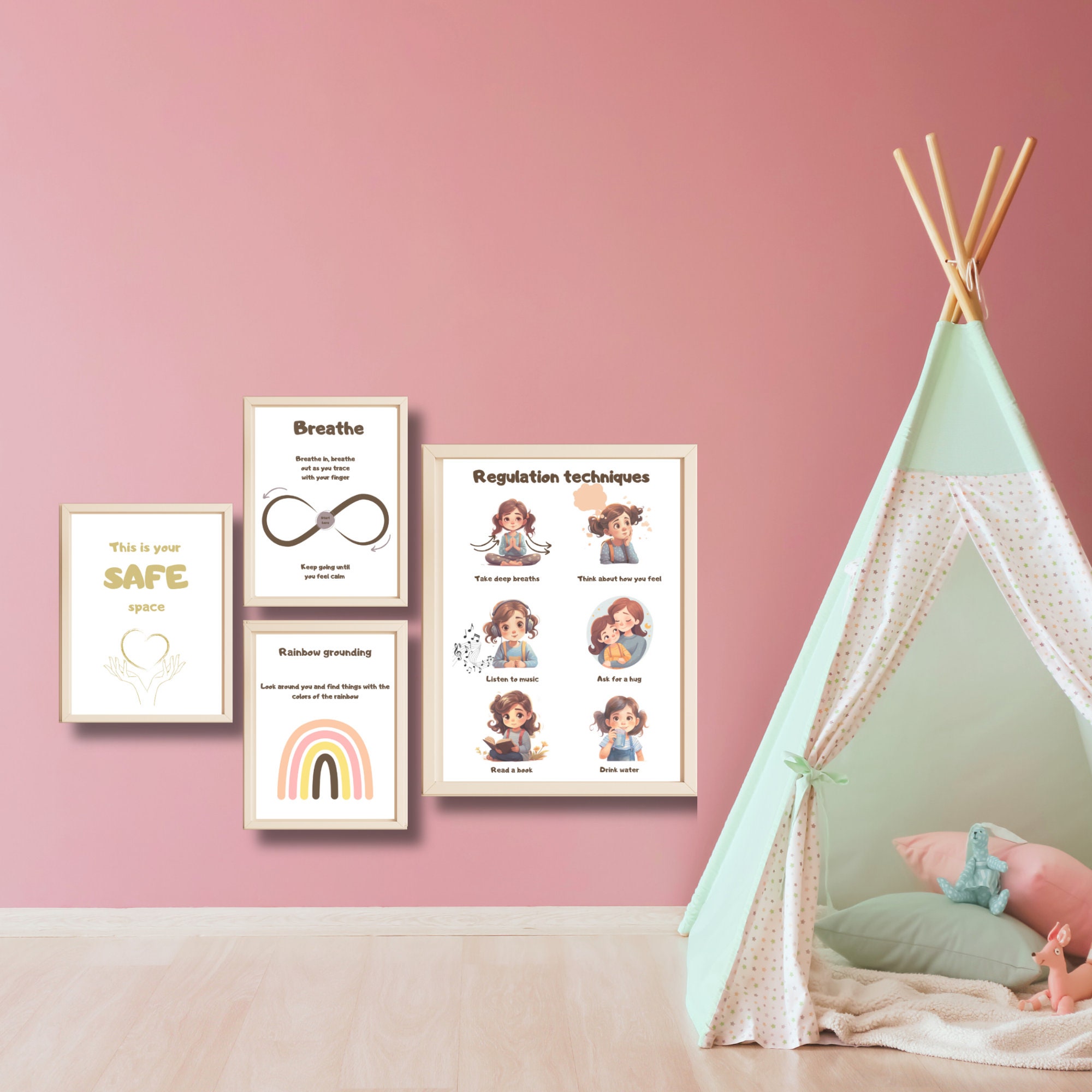 Calm Corner Posters Emotion Regulation Techniques for Your Child - Etsy