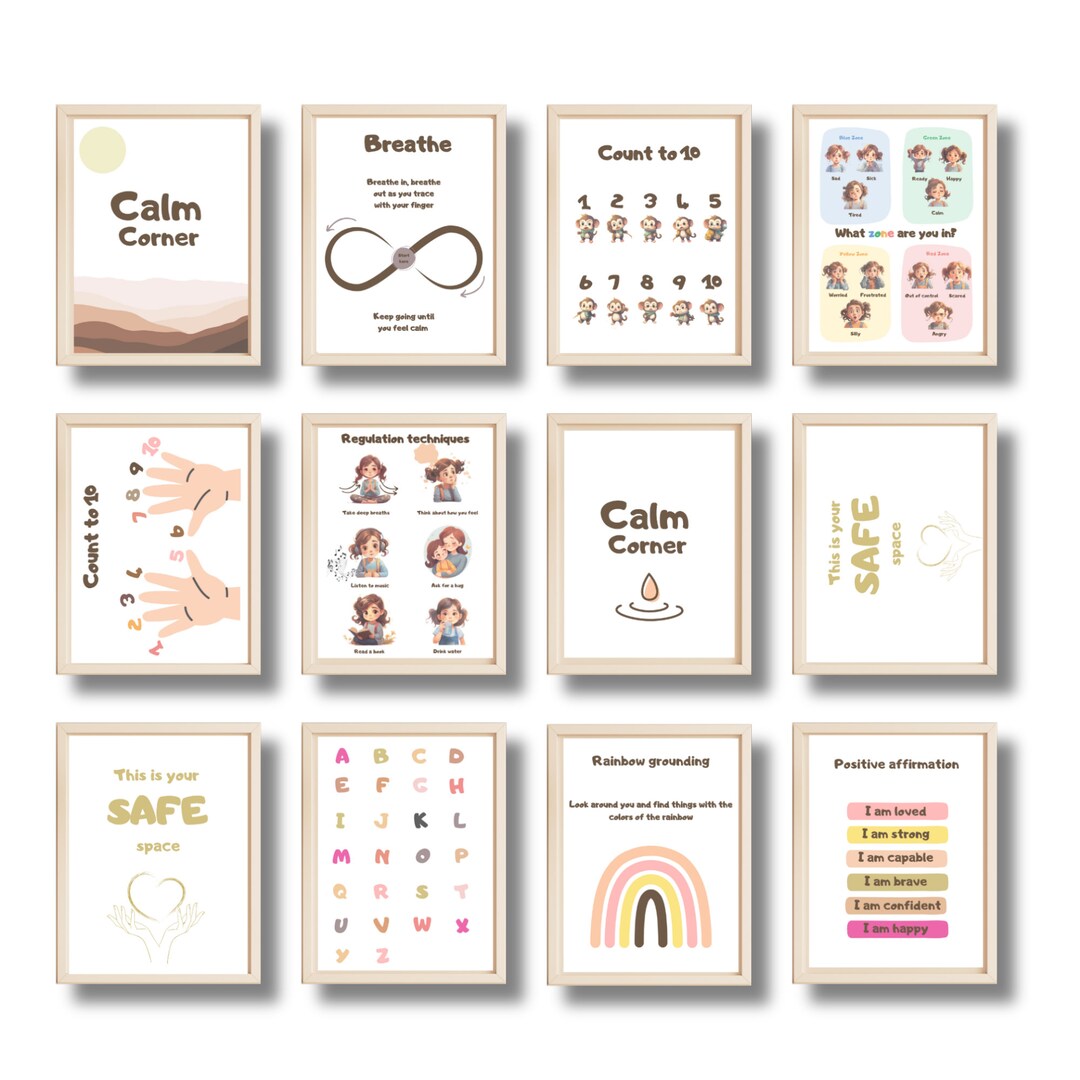 Calm Corner Posters | Emotion Regulation Techniques for Your Child - Etsy