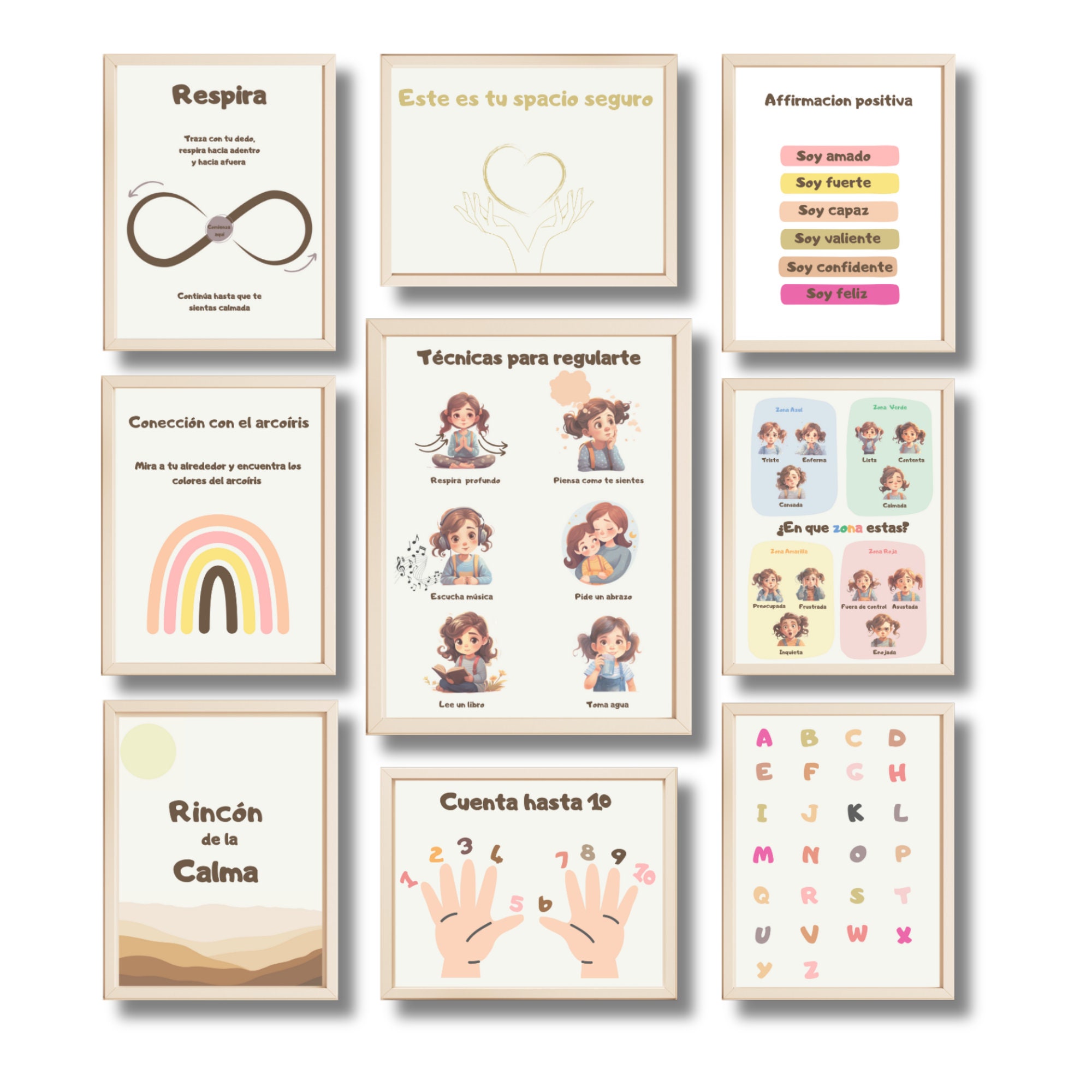 Calm Corner Posters in Spanish, Posters Del Rincón De La Calma. Instant ...