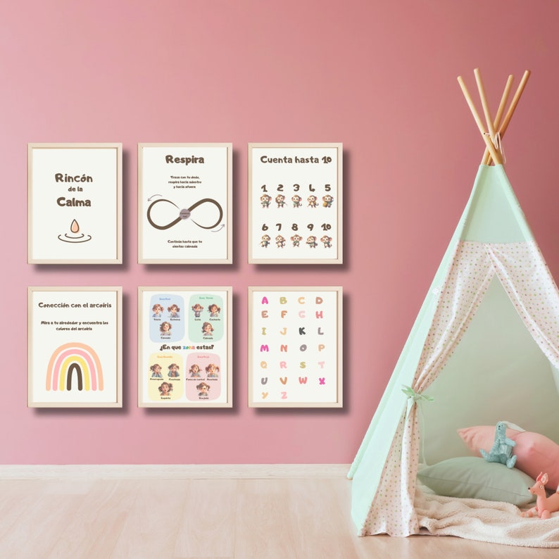 Calm Corner Posters in Spanish, Posters Del Rincón De La Calma. Instant ...