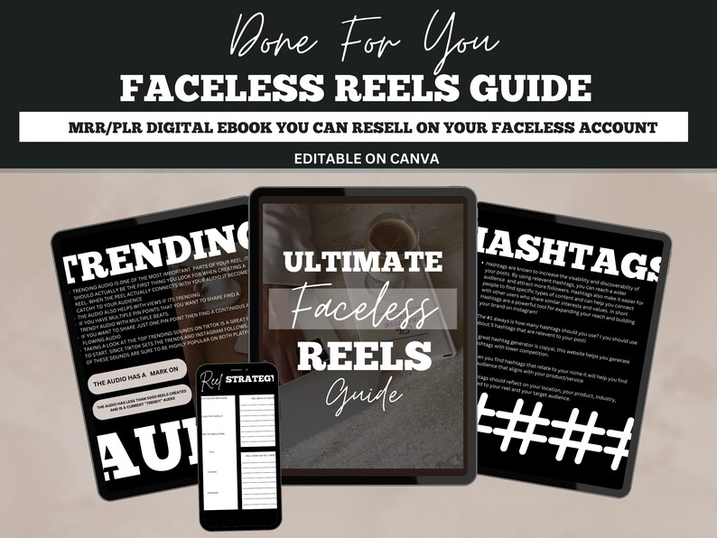 Faceless Instagram Reels Digital Guide, Done for You Ebook for Faceless ...