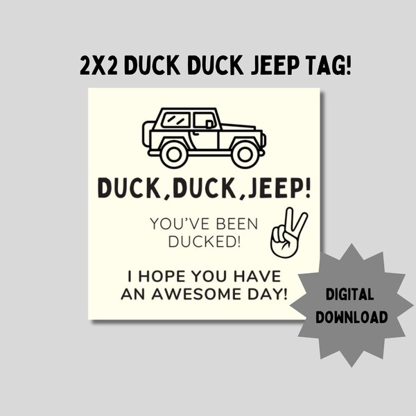 Jeep Duck Tag Decal - Etsy