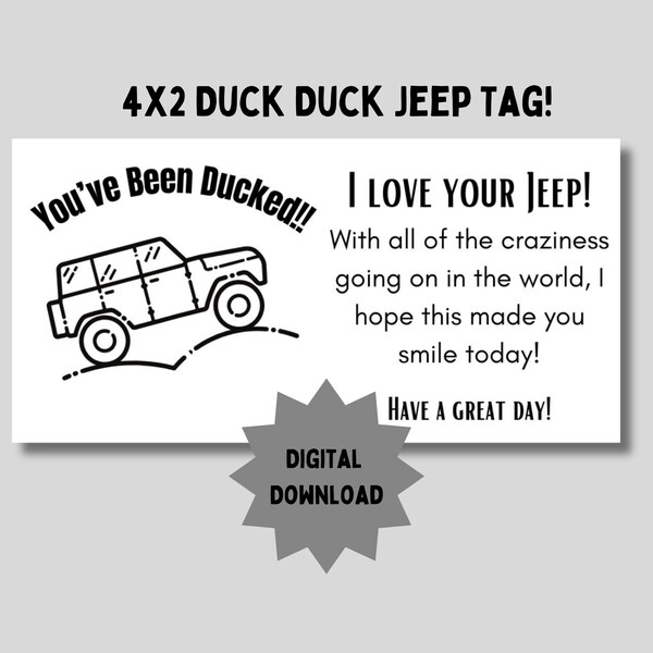 Jeep Duck Tags - Etsy