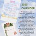 2025 Printable Watercolor Illustrated Yearly Overview A4 & US Letter ...