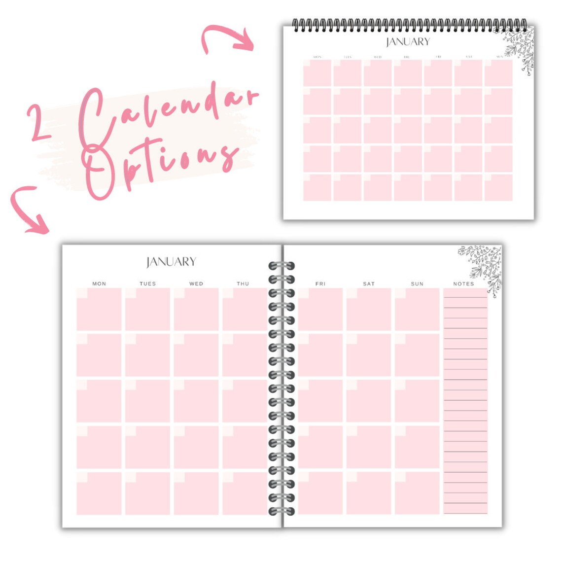 Pink Digital Self Care Planner Well-being Journal, Selfcare Checklists ...