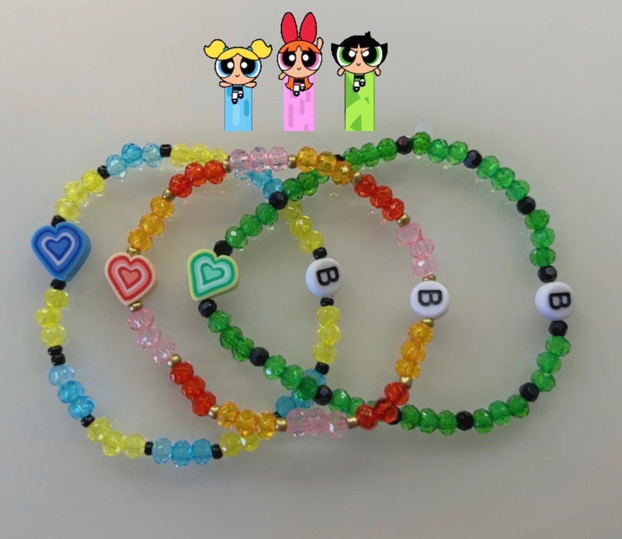 Powerpuff Girls Bracelets Butterflies or Hearts - Etsy