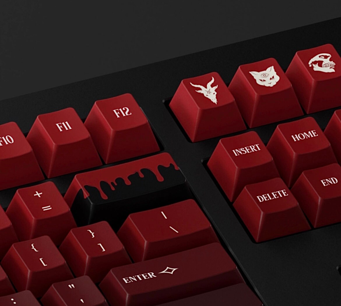 New Blood Theme Gradient Keycap Set for Mechanical Keyboard152pcscherry ...