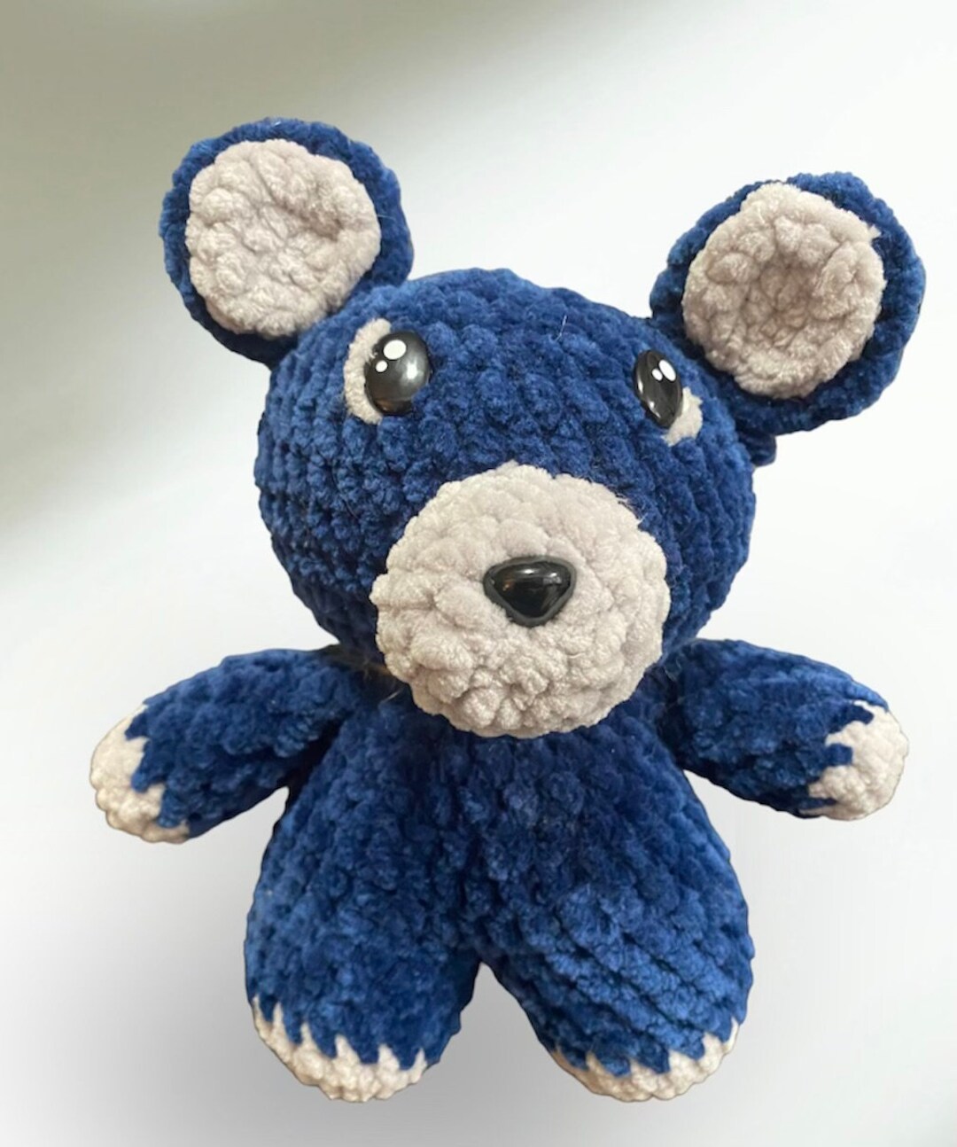 Blue & Grey/gray Ravenclaw Teddy Bear Amigurumi Crochet Plushie Stuffed ...