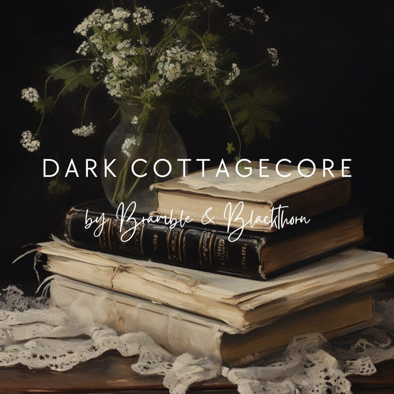 Dark Cottagecore Decor Wall Gallery Set of 27 Oil Painting Print ...