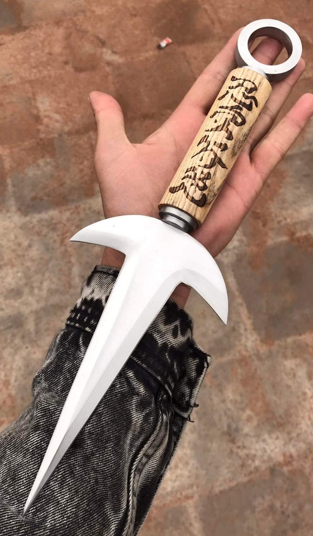 Real Steel Kunai Replica, Hunting Knife, Kunai Ninja Knife, Japanese Kunai, Knife, Gift for Him ...