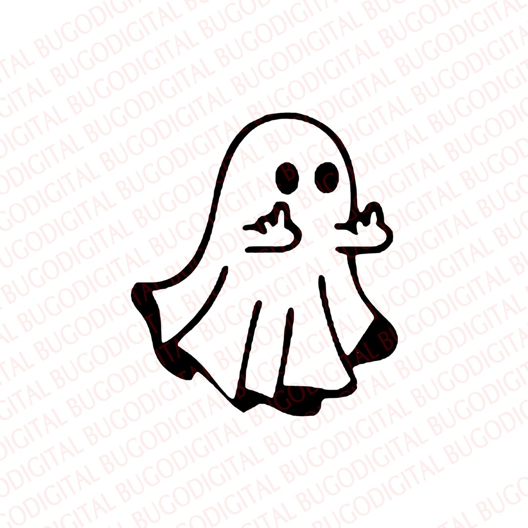 Ghost Middle Finger Svg Ghost Svg Halloween Svg SVG and PNG Cute Ghost Svg - Etsy