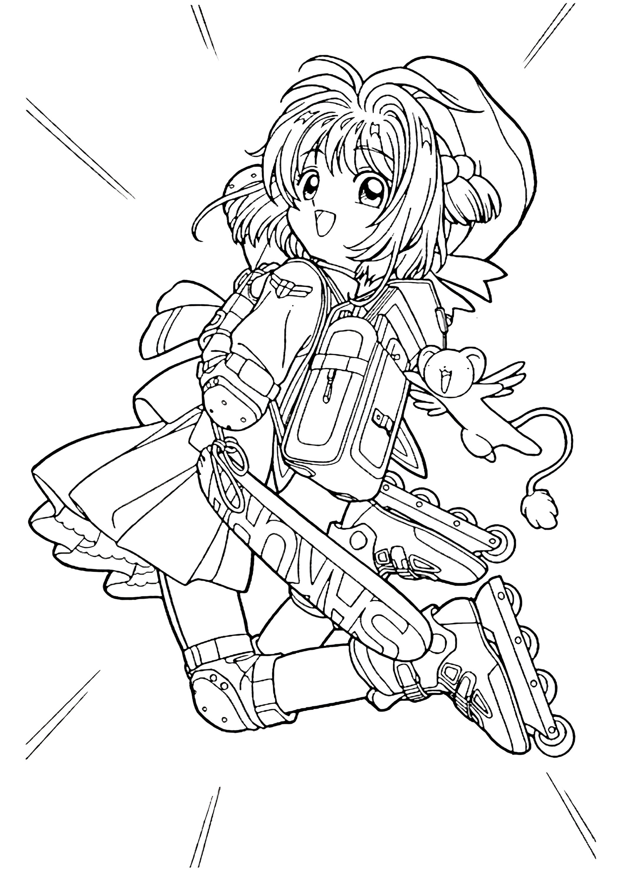 65 Cardcaptor Sakura Printable Coloring Pages, Magical Power Girl, Cute ...
