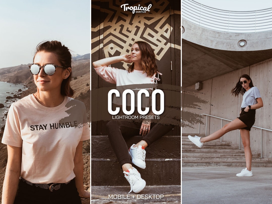 COCO Lightroom Desktop and Mobile Presets, 4 Bundle Presets, Aesthetic Lifestyle Photo Preset ...