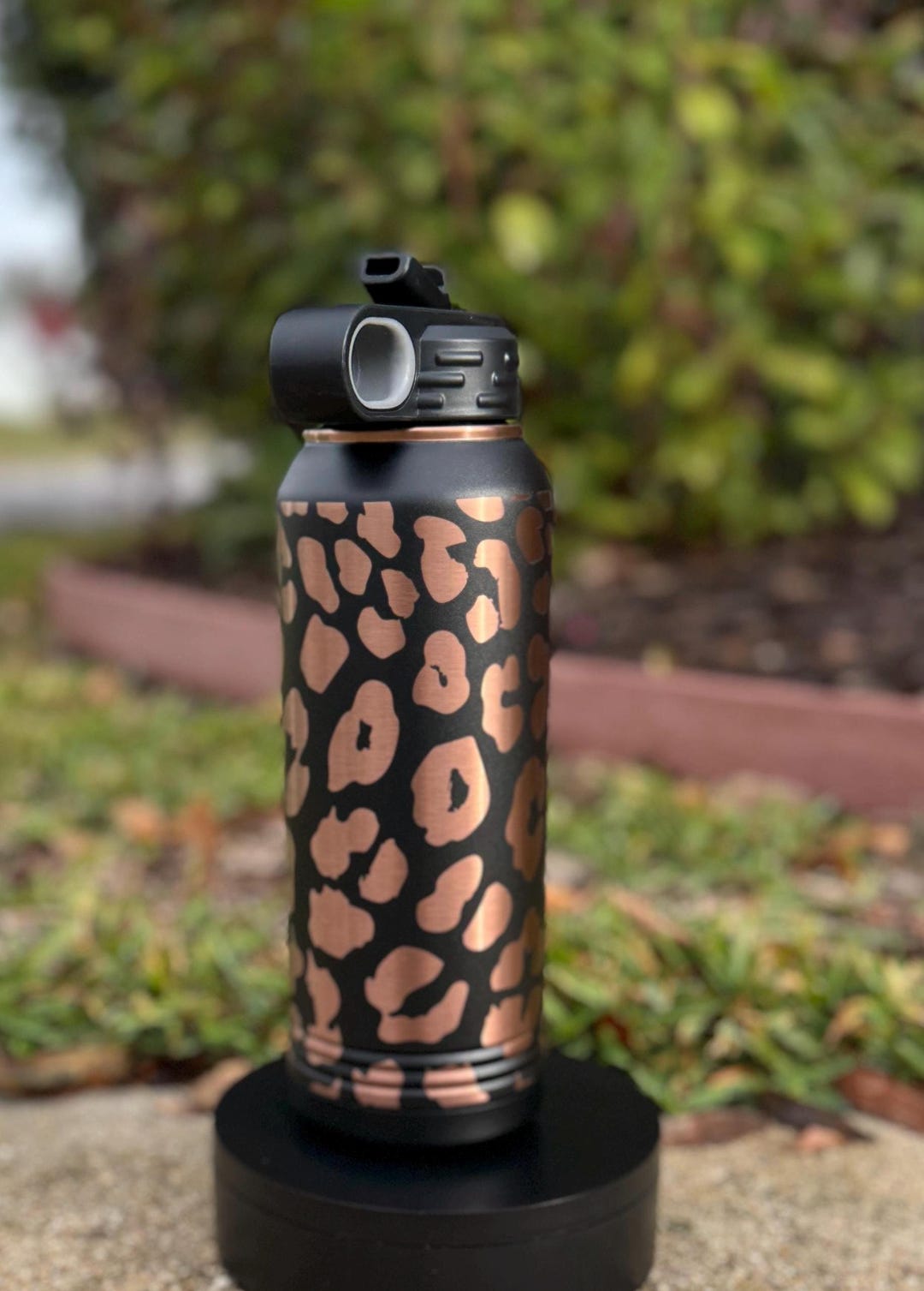 Custom Laser Engraved 32oz Water Bottle: Leopard Print “wrap” - Etsy