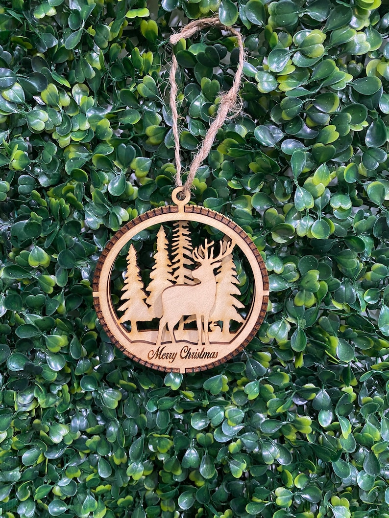 3D Wood Ornaments/custom/laser Cut/laser Engraved/christmas Ornament ...