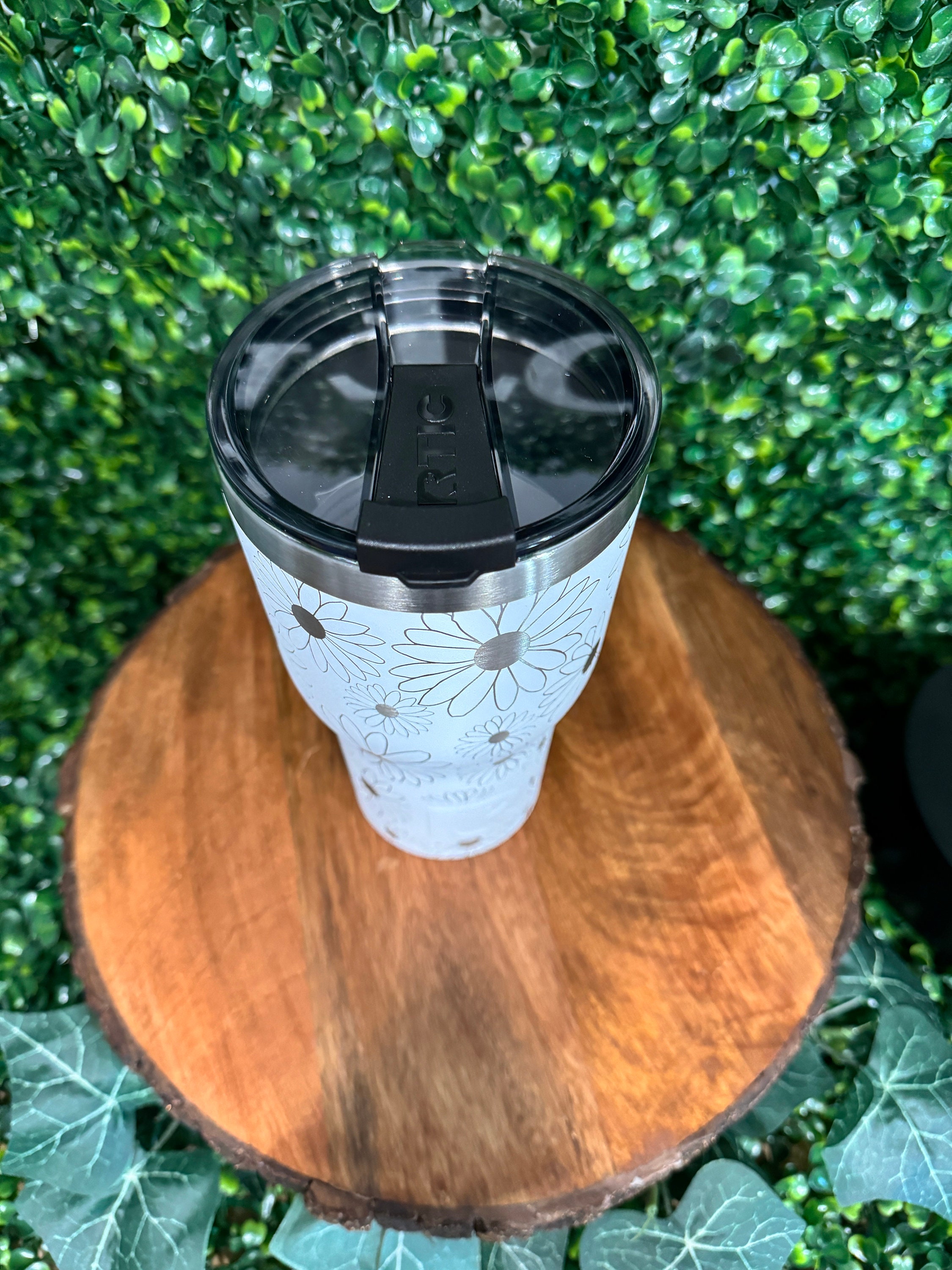 30oz Tumbler, Laser Engraved, Rtic Brand, Custom, Full Wrap, Daisy ...