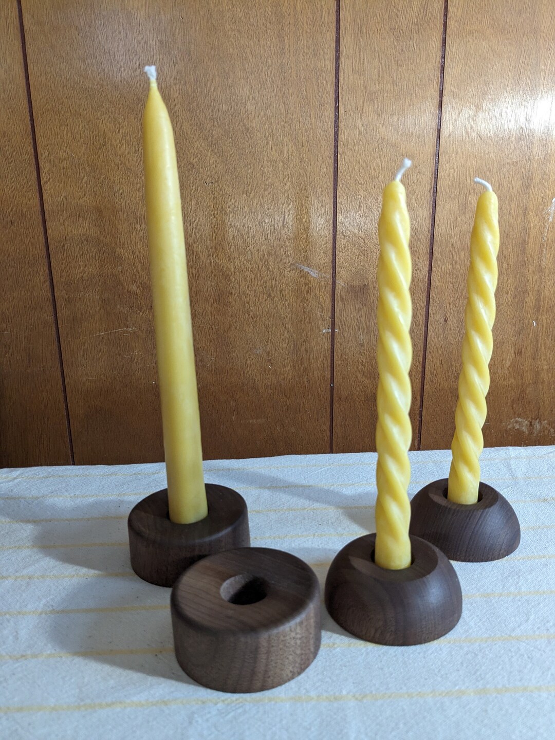 Handmade Wooden Candle Holders Candle Holders Candlestick Holders Taper ...