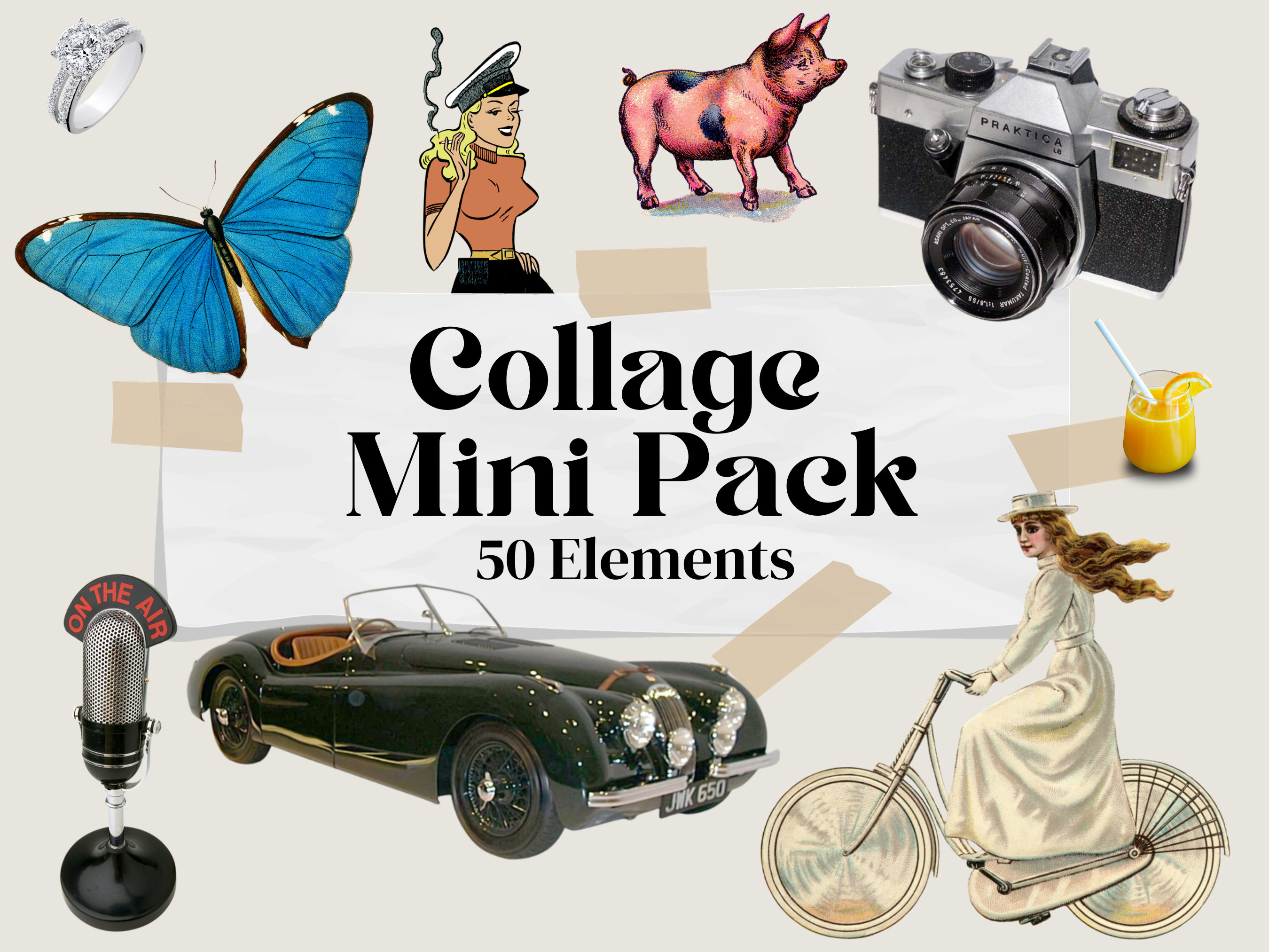 Mini Collage Creator | 50 Elements - Etsy