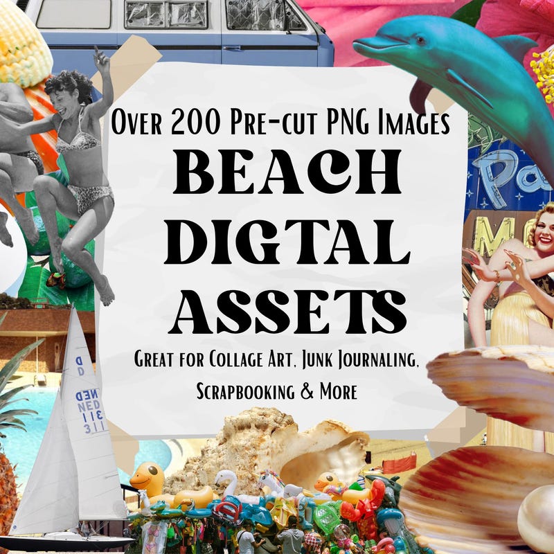 Beach Collage Kit - Etsy