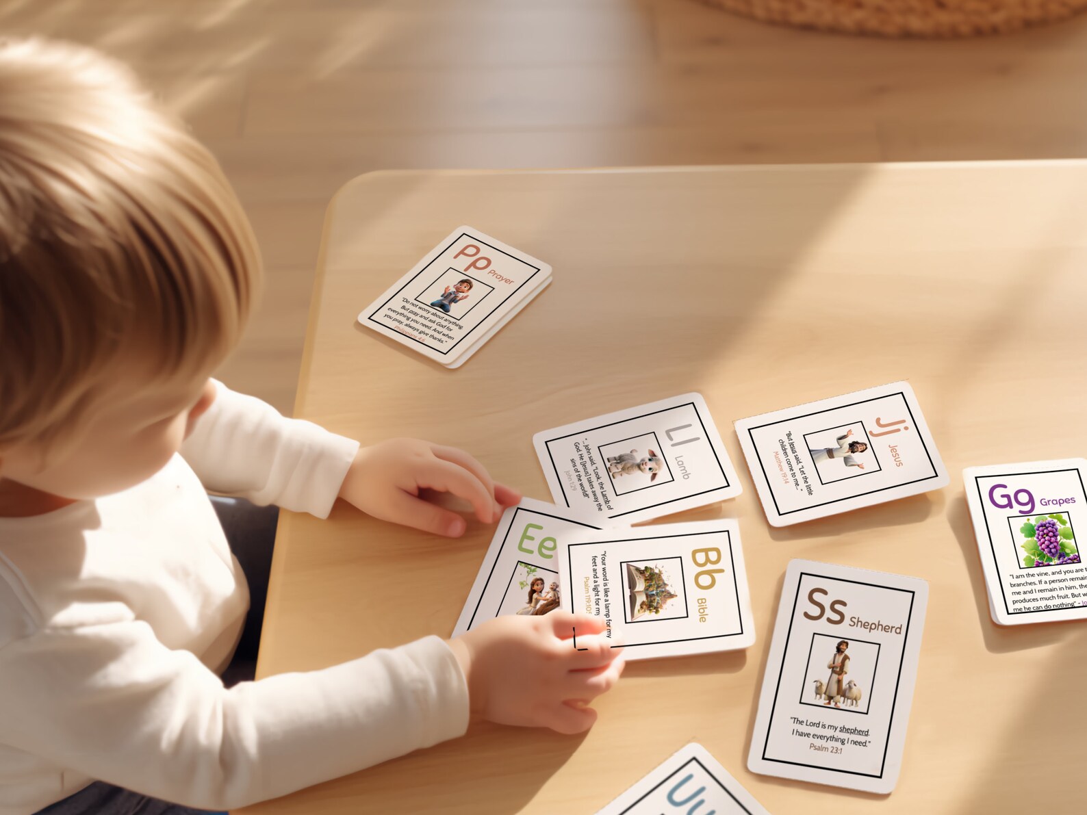 Printable ABC Bible Flash Cards Verses Toddler School - Etsy