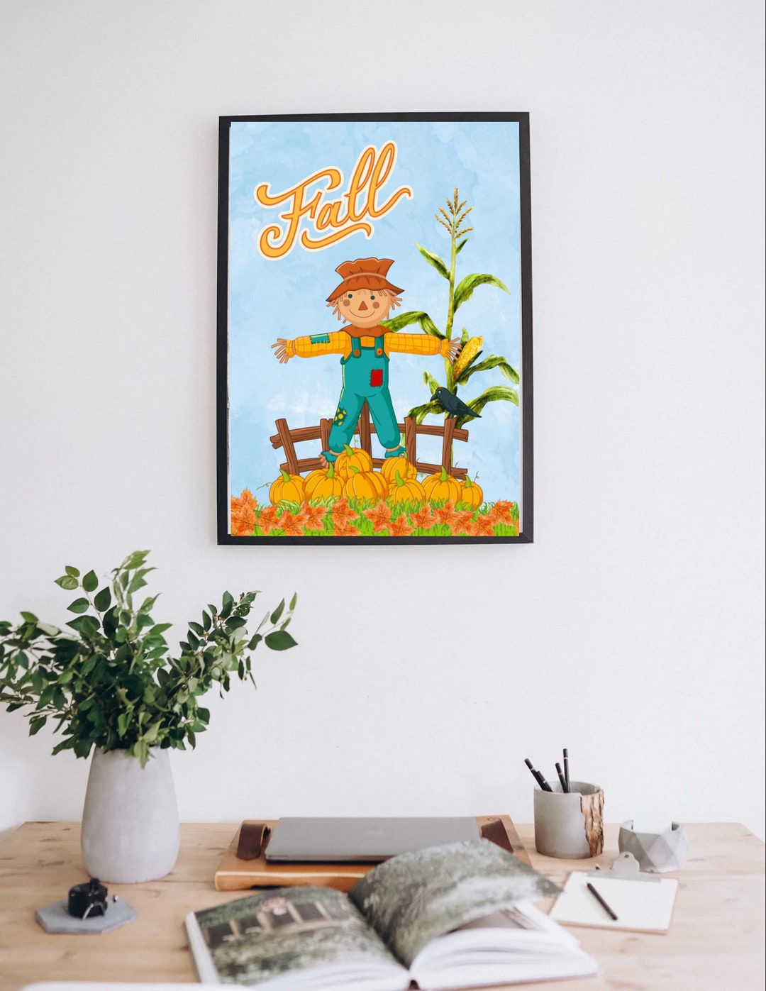 Fall Scarecrow Printable - Etsy