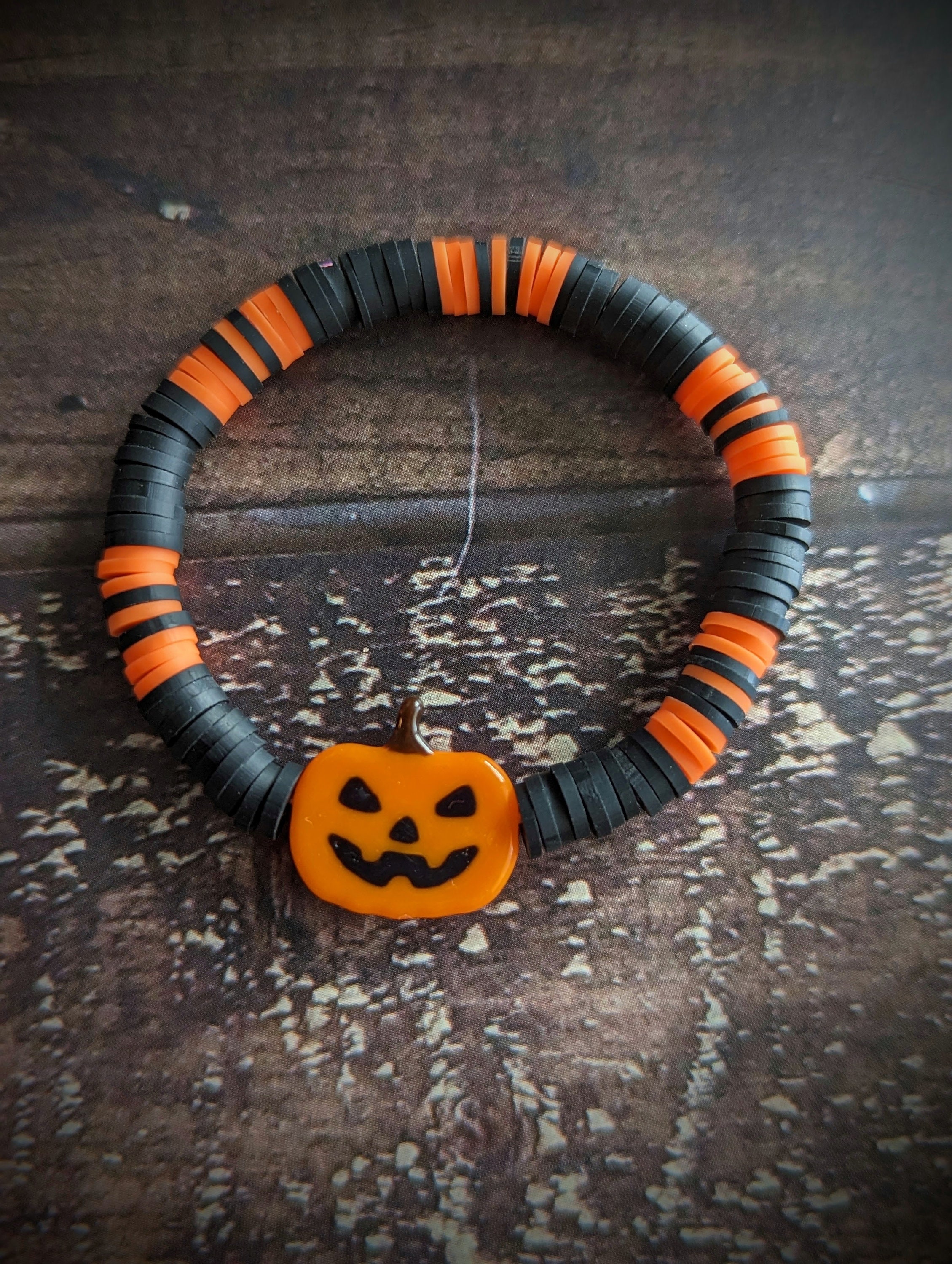 Halloween Bracelets Stretch Bracelet Skull Bracelet Pumpkin Bracelet ...